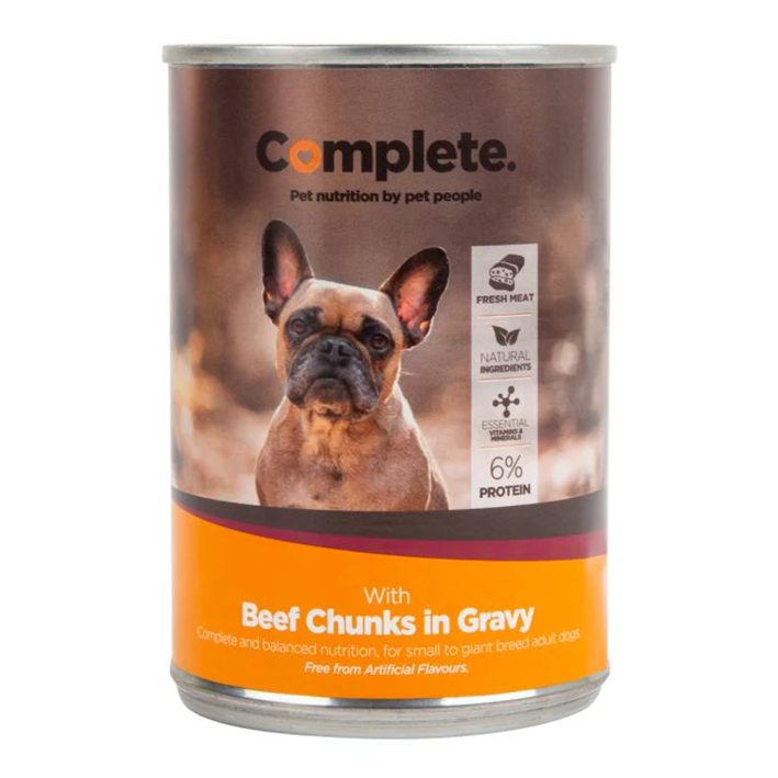 Complete Wet Dog Food - Beef Chunks 385g